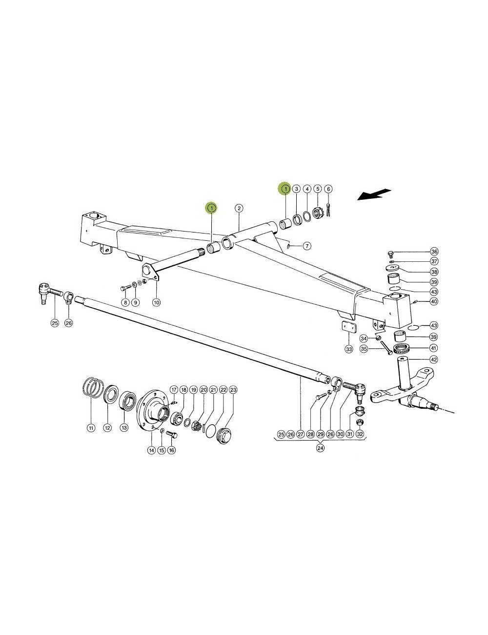 Bucsa bronz 649431.0 pentru fuzeta Claas